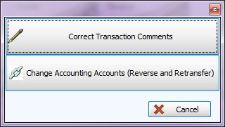 Transaction Corrections and Reversals