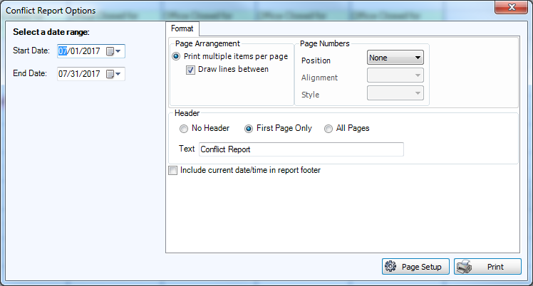 Conflict Report